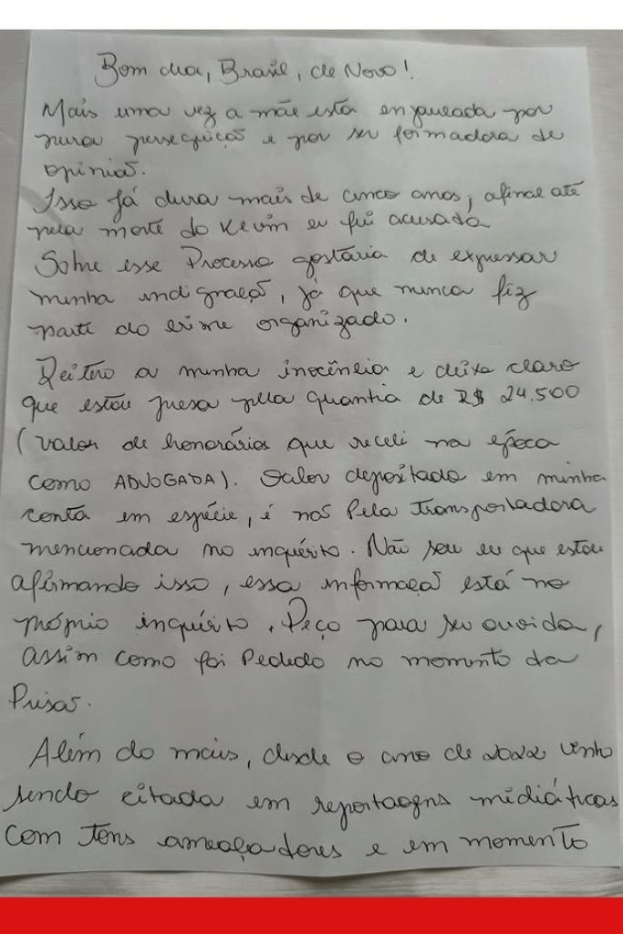 Deolane Bezerra divulga carta escrita da cadeia